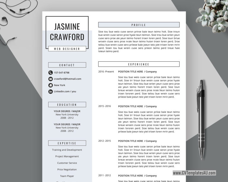 CV Templates Without Photo – CVTemplatesAU.com