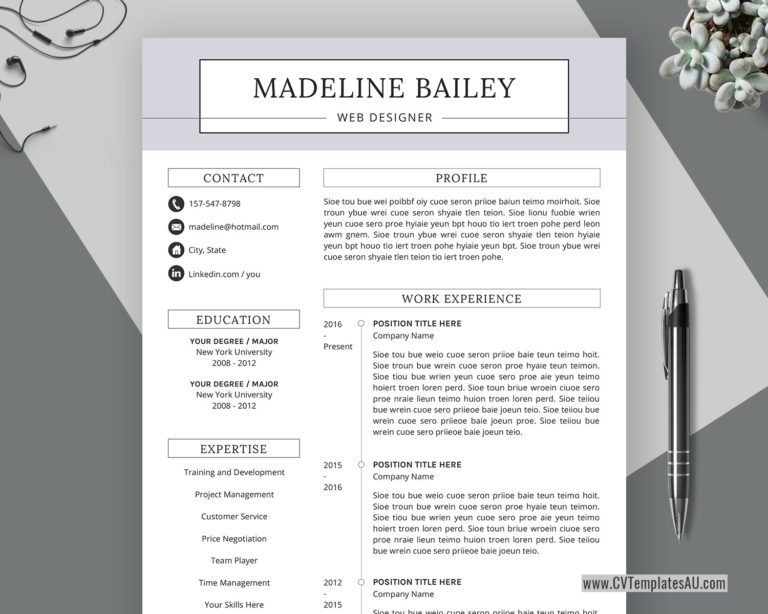 CV Templates Without Photo – CVTemplatesAU.com