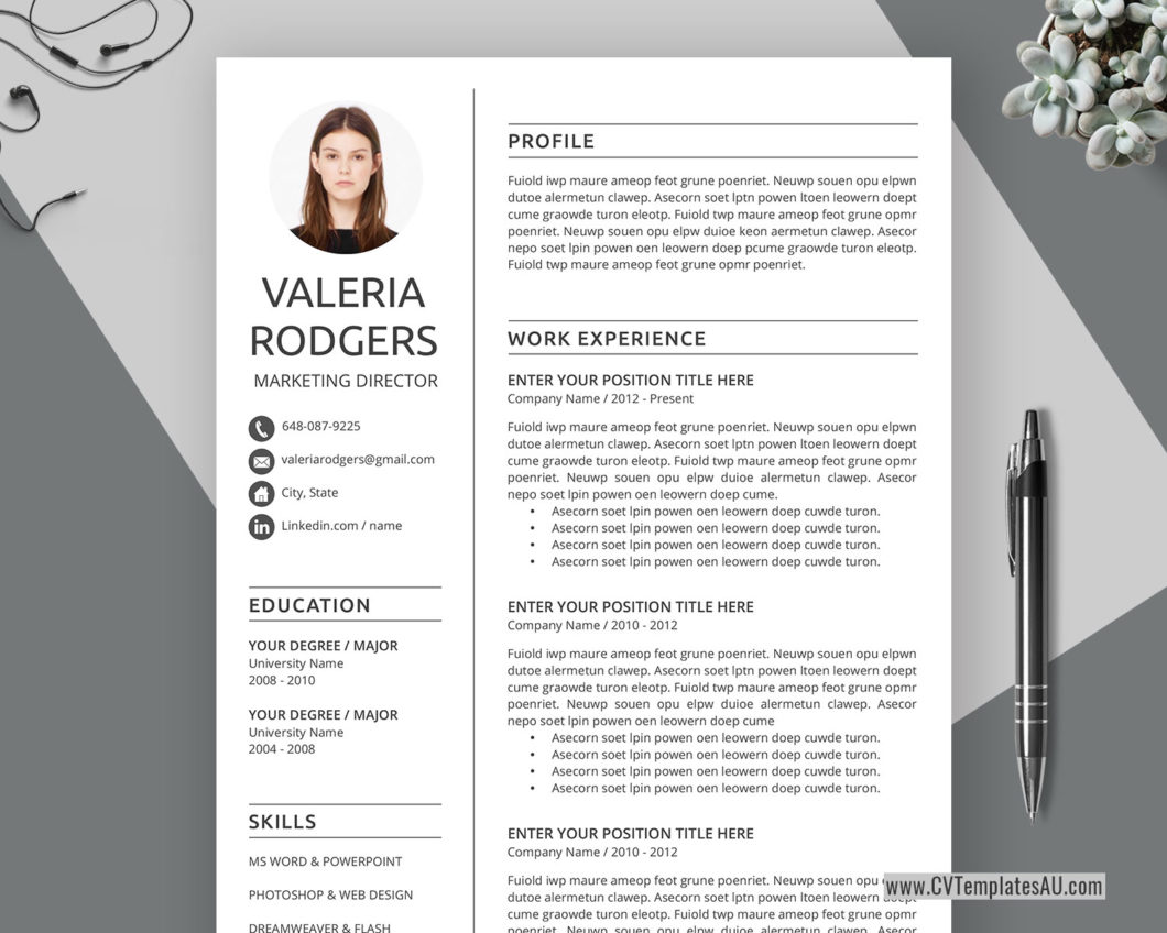 Best Selling Australian CV Templates for Australian and International ...
