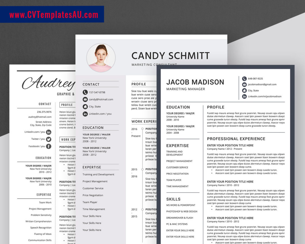Professional CV Templates Bundle, Modern Resume Templates Design ...