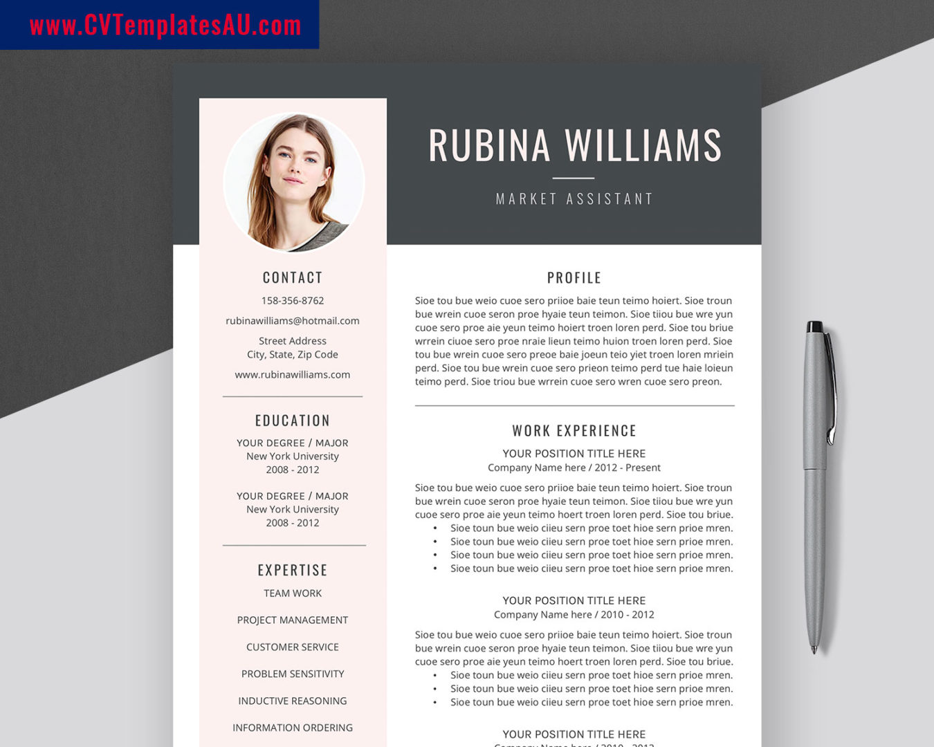 Editable CV Templates Bundle, Professional and Modern Resume Templates ...