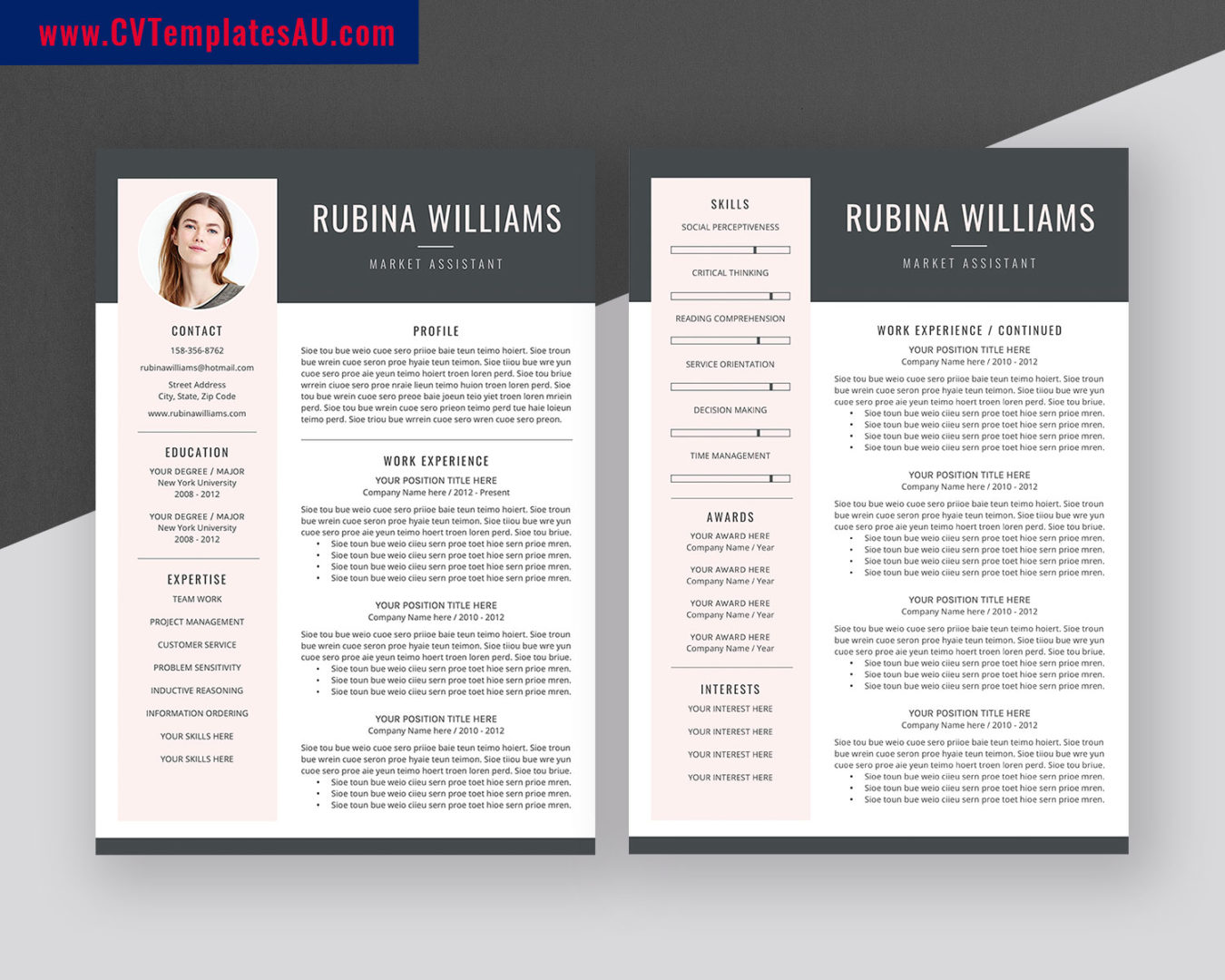 Editable CV Templates Bundle, Professional and Modern Resume Templates ...