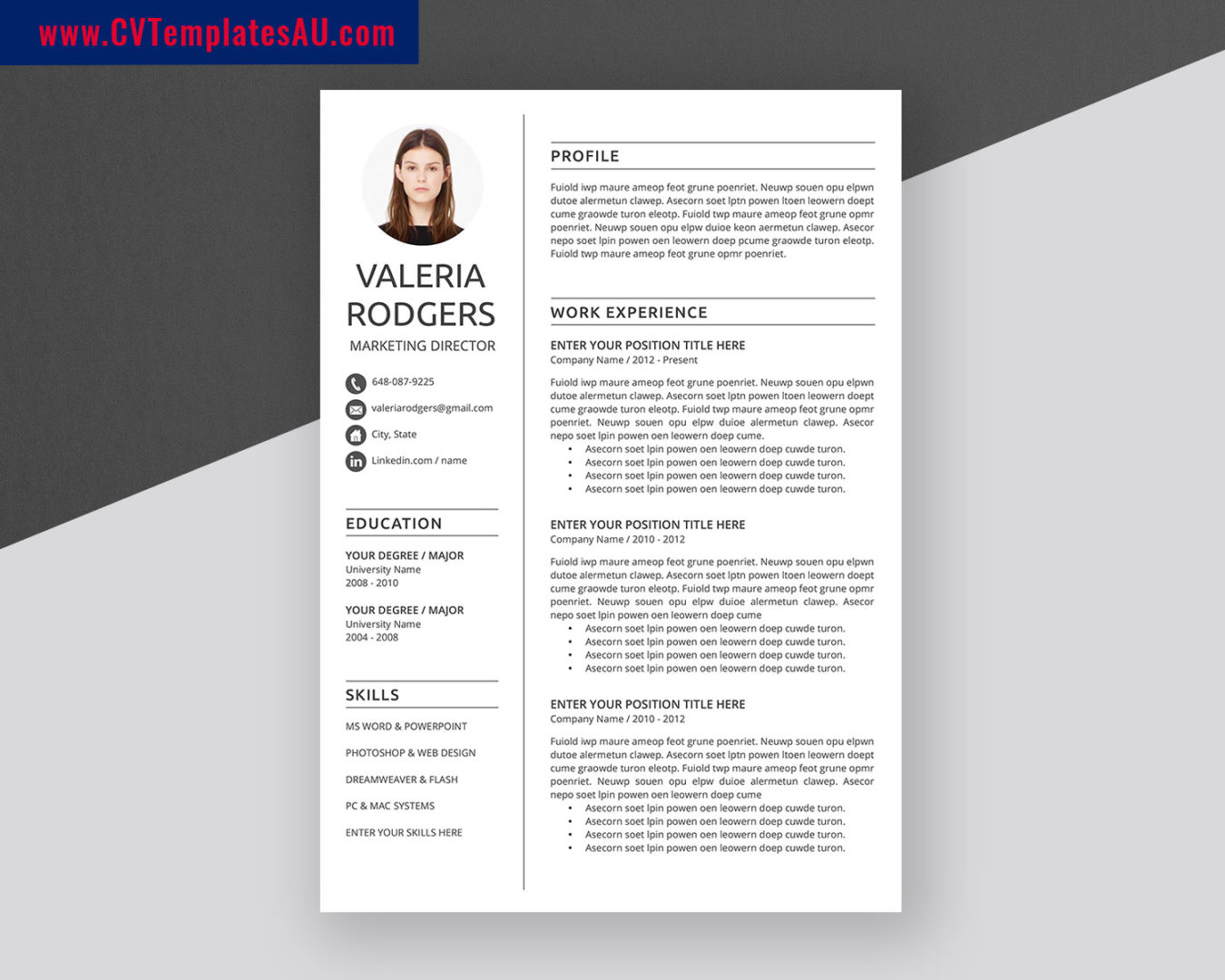 Modern CV Templates Bundle, Professional and Simple Resume Templates ...