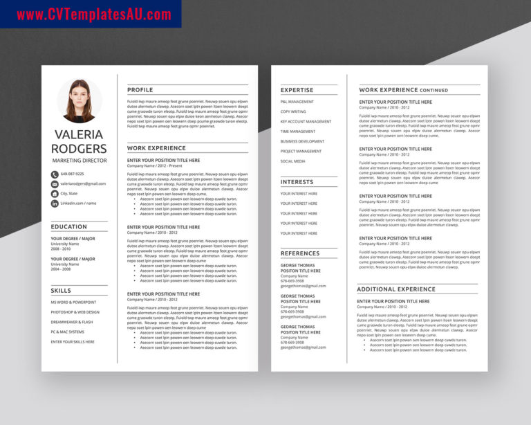 Modern CV Templates Bundle, Professional and Simple Resume Templates ...